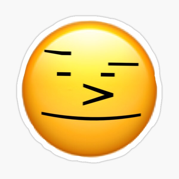 "Smug Emoji" Sticker for Sale by whatsamm | Redbubble