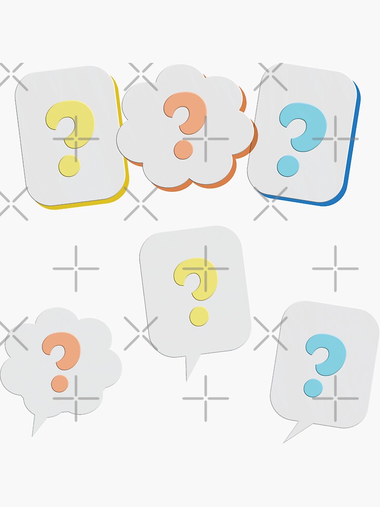 "Colorful Question Marks" Sticker for Sale by Lansangsan | Redbubble