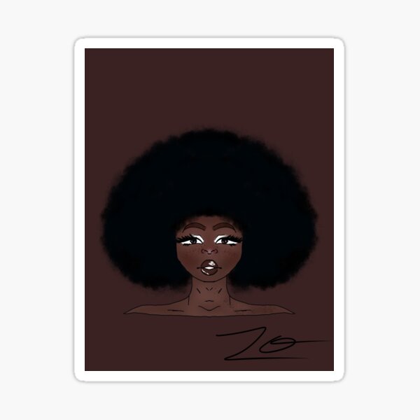 "afro" Sticker for Sale by DoubleLLartzz | Redbubble