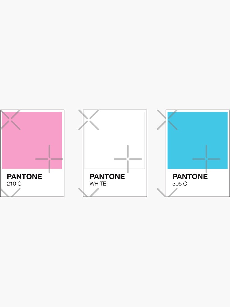 "Pantone Pride - Trans" Sticker for Sale by Alexa Martin | Redbubble