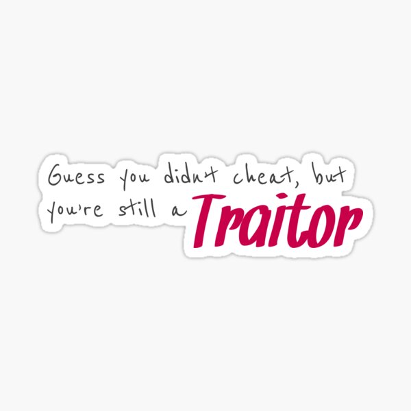 Pegatina «Sigues siendo un traidor - Traitor de Olivia Rodrigo» de ...