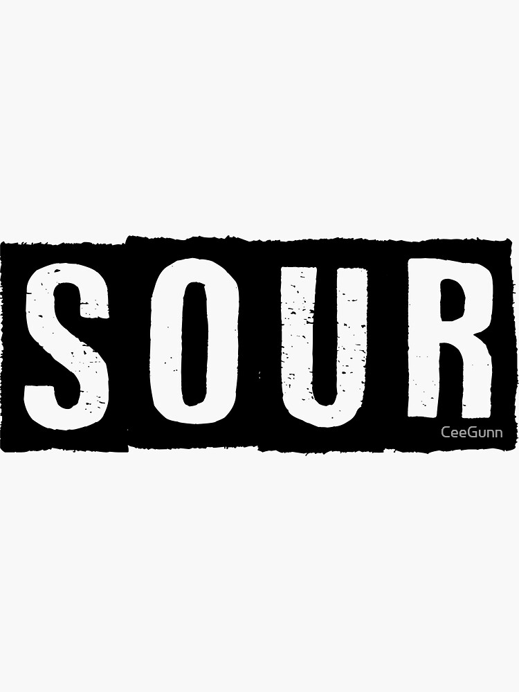 "Sour" Sticker for Sale by CeeGunn | Redbubble