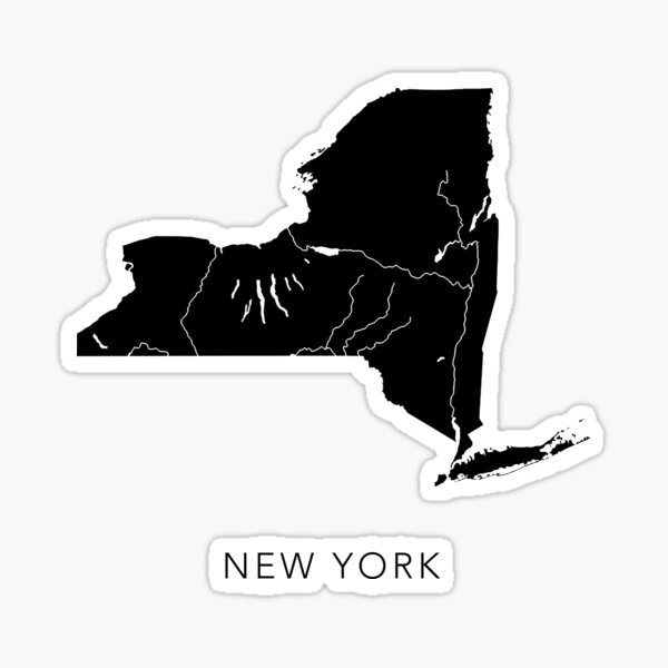 "Map of New York State" Sticker for Sale by By-Danni-Marie | Redbubble