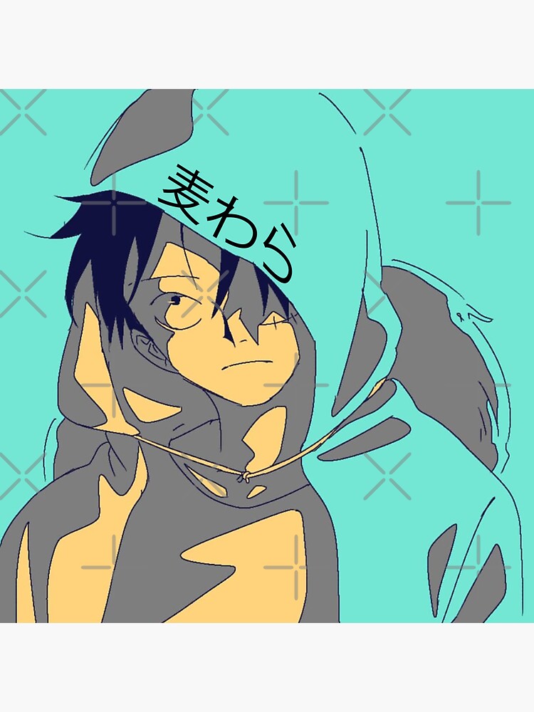 "Luffy's Drip - One Piece" Sticker for Sale by Ghostypods | Redbubble