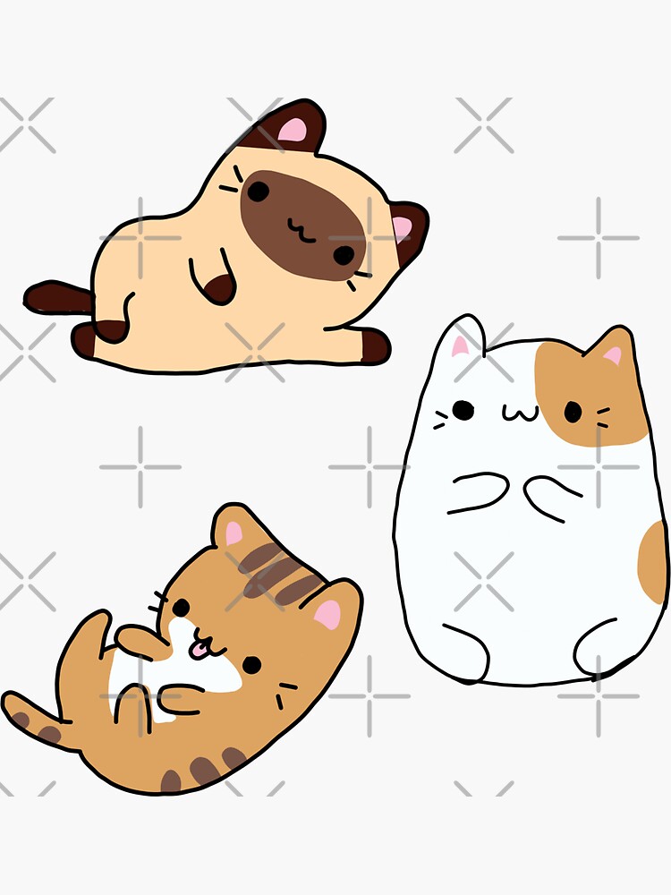 Pegatina «Gatos lindos del Doodle» de Tema01 | Redbubble