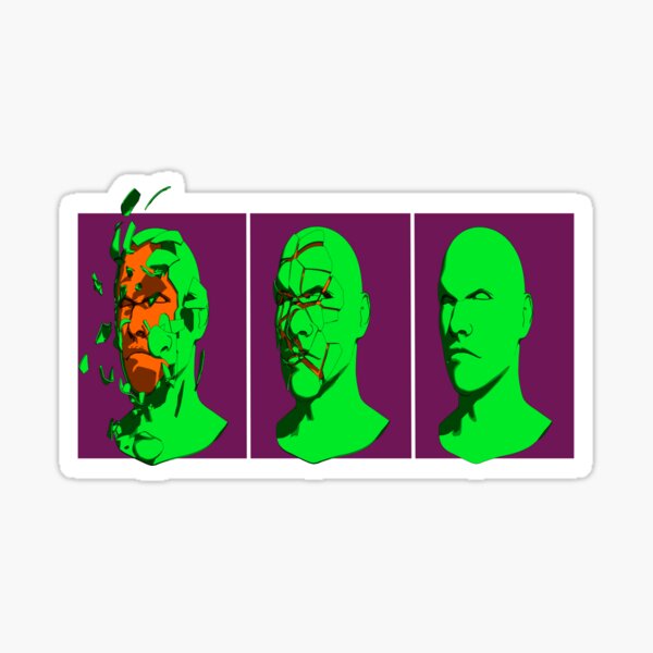 "Face Off" Sticker for Sale by BioVessel | Redbubble