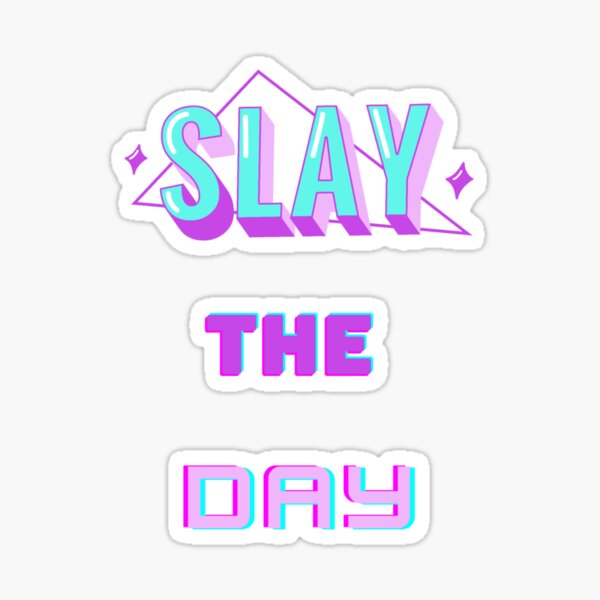 ""Slay The Day" - Aesthetic Trendy Vaporwave" Sticker for Sale by ...