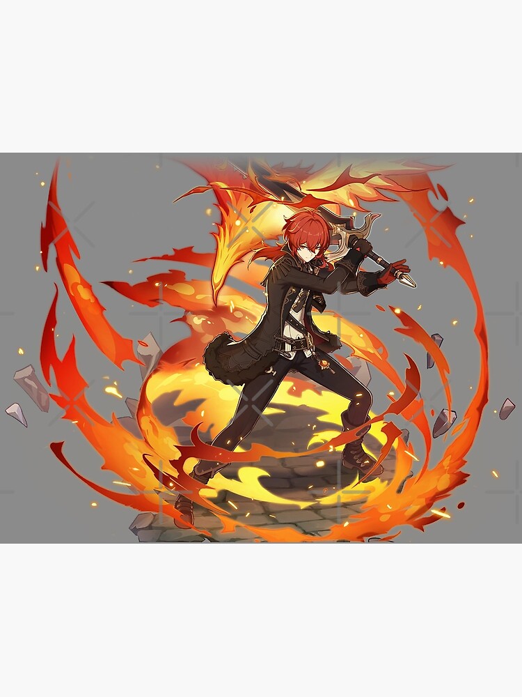 Poster « Genshin Impact - Diluc Official Character Wish - Gacha Splash ...