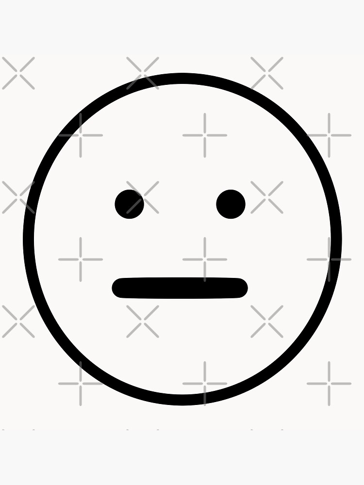 "not so smiley emoji" Poster for Sale by barefootmk | Redbubble
