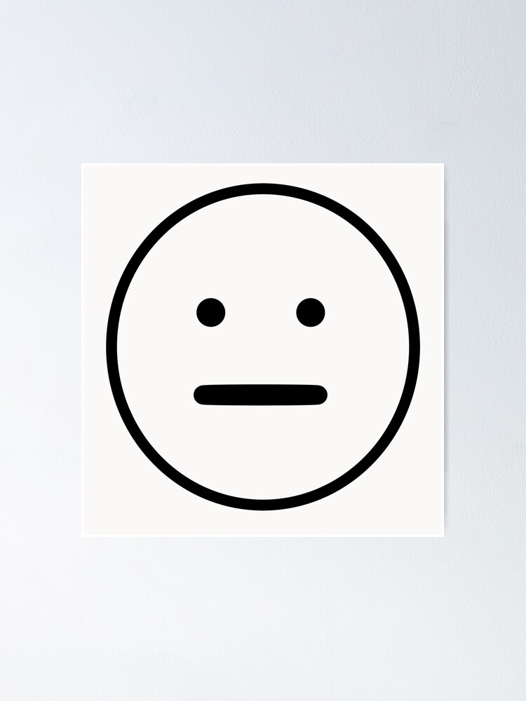 "not so smiley emoji" Poster for Sale by barefootmk | Redbubble