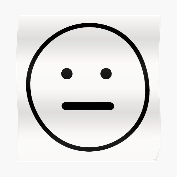 "not so smiley emoji" Poster for Sale by barefootmk | Redbubble