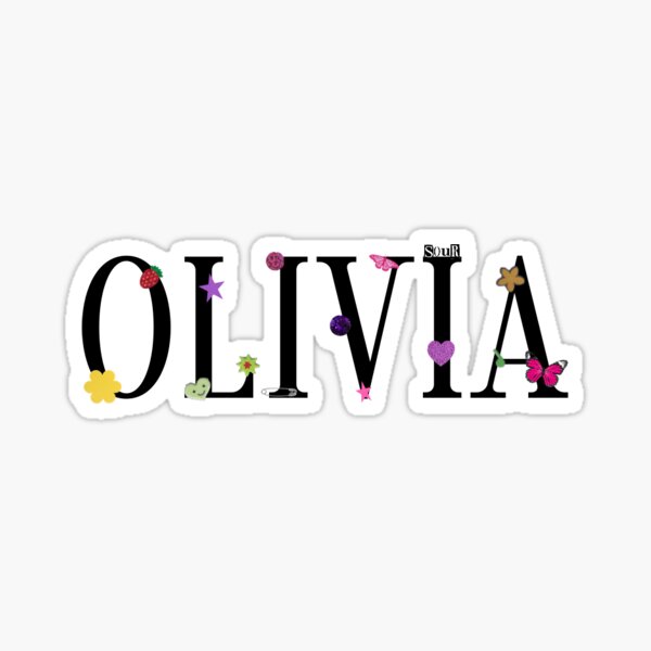 "olivia rodrigo sour name letters" Sticker for Sale by bailfig | Redbubble