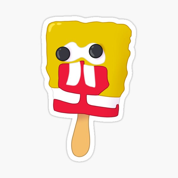 "spongebob popsicle" Sticker for Sale by amiga-alexx | Redbubble
