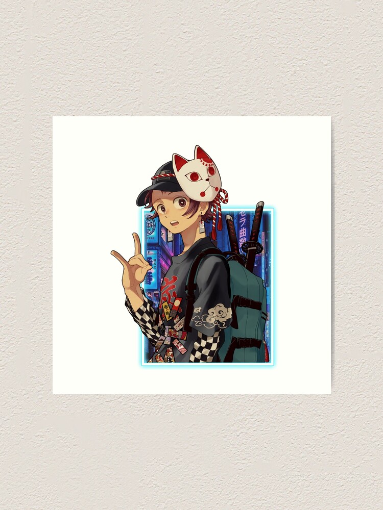 "Tanjiro's Drip - Demon Slayer" Art Print for Sale by Ghostypods ...