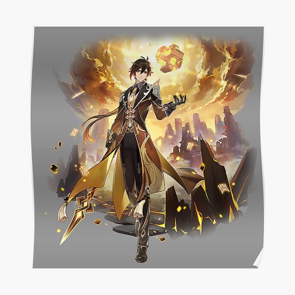 "Genshin Impact - Zhongli Official Character Wish - Gacha Splash Art ...