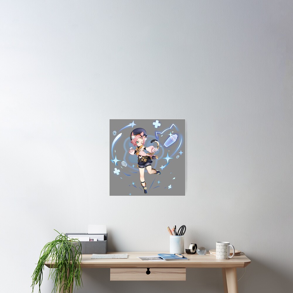 Genshin Impact Diona Official Character Wish Gacha Splash Art Poster For Sale By Krimsy