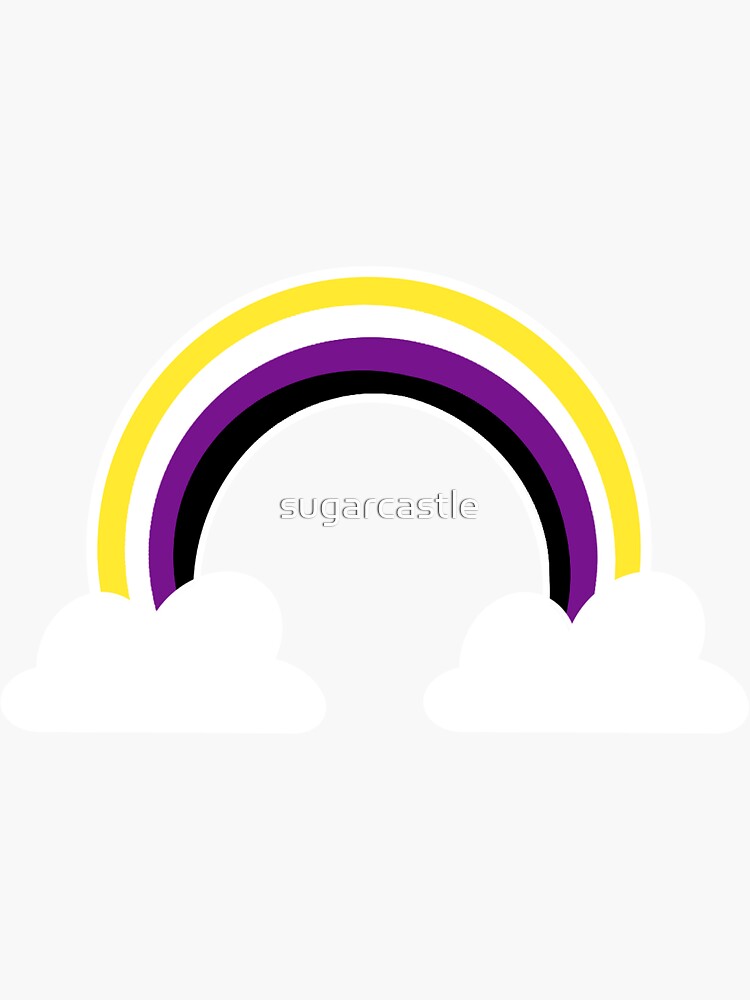 "Non-binary Pride Rainbow" Sticker for Sale by sugarcastle | Redbubble
