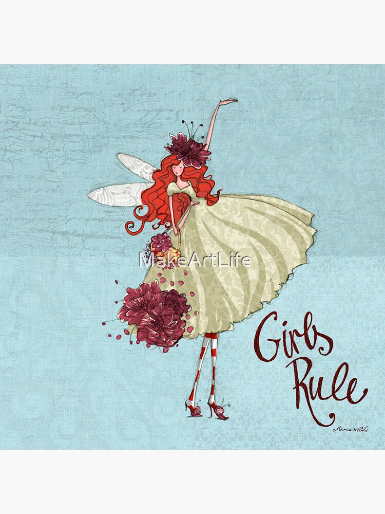 "Girls' Guide. Girls Rule" Sticker for Sale by MakeArtLife | Redbubble
