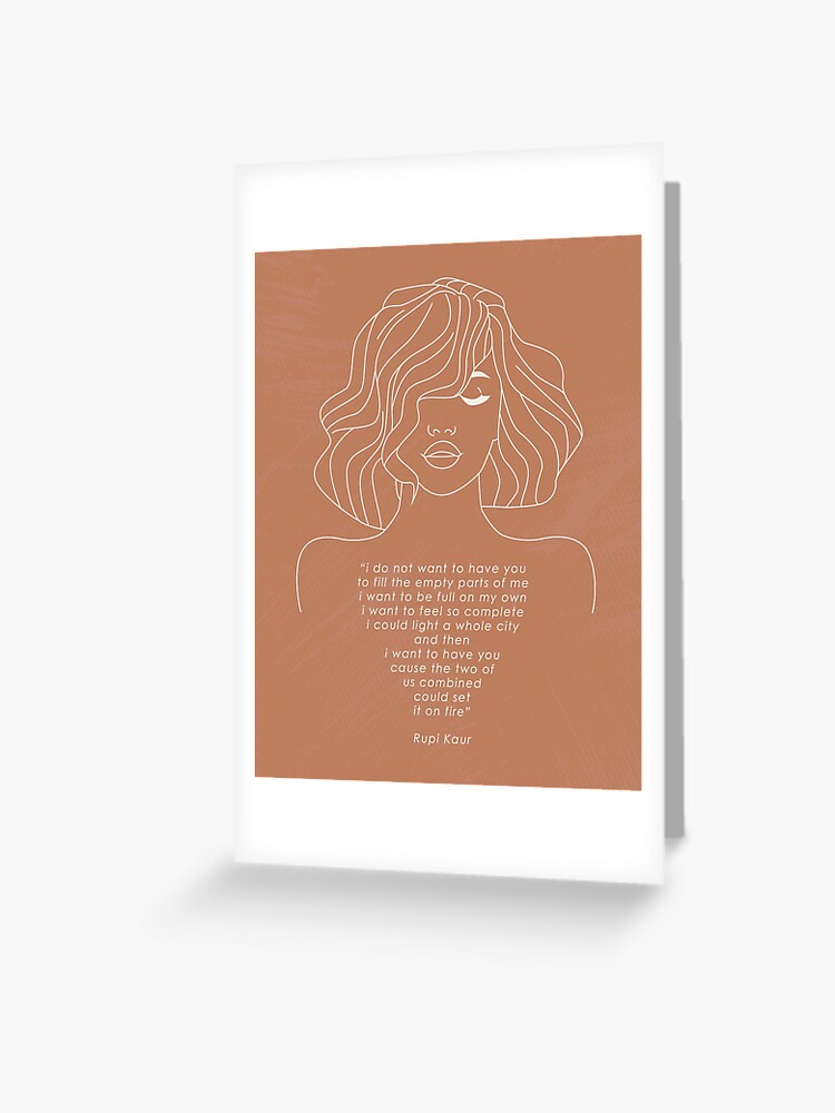 "Rupi Kaur Poetry" Greeting Card by bloomstudio | Redbubble