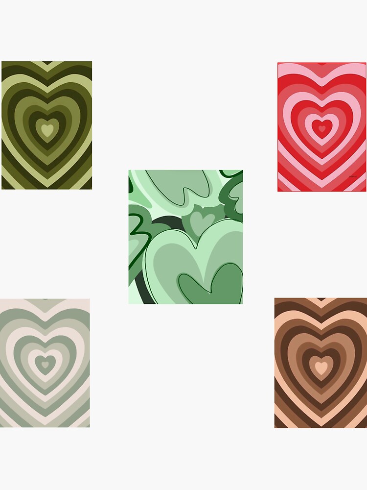 "Aesthetic hearts sticker pack" Sticker for Sale by ouid9 | Redbubble