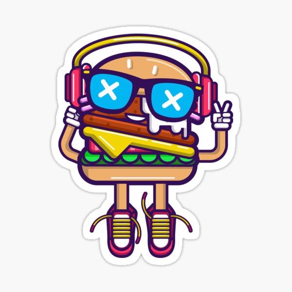 "Yolo Cool Burger Lover Foodie Gift" Sticker for Sale by zenpatterns ...