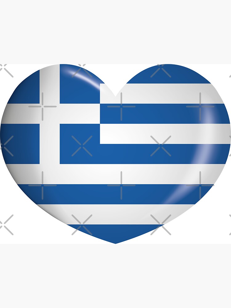 Imán «Icono que representa la bandera de botón de corazón de Grecia ...