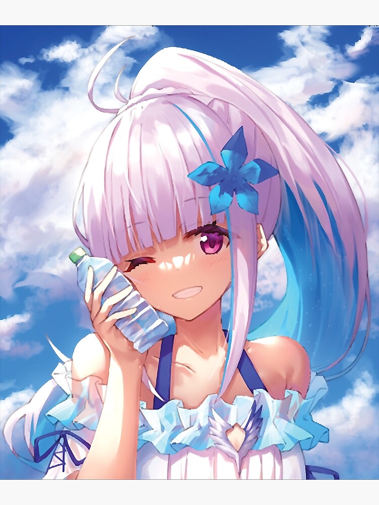 "Anime Girl Waifu Aesthetic Japanese Kawaii Manga Girl " Art Print for ...
