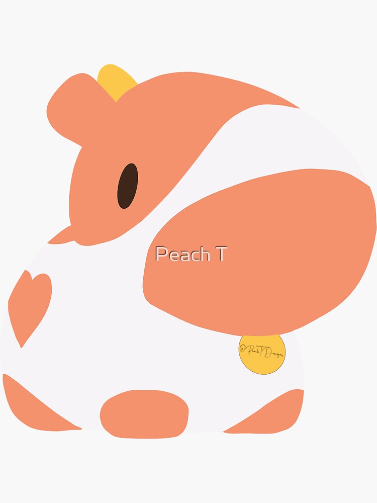 "Chibi chocolate orange ice cream cow sticker // orange" Sticker for ...