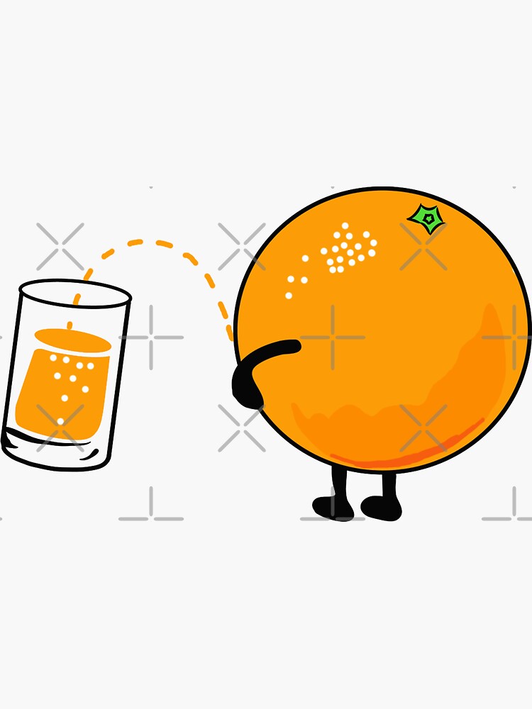 Funny Orange Pipi Pee Juice Healthy Sticker For Sale By Oldshoshirt Redbubble