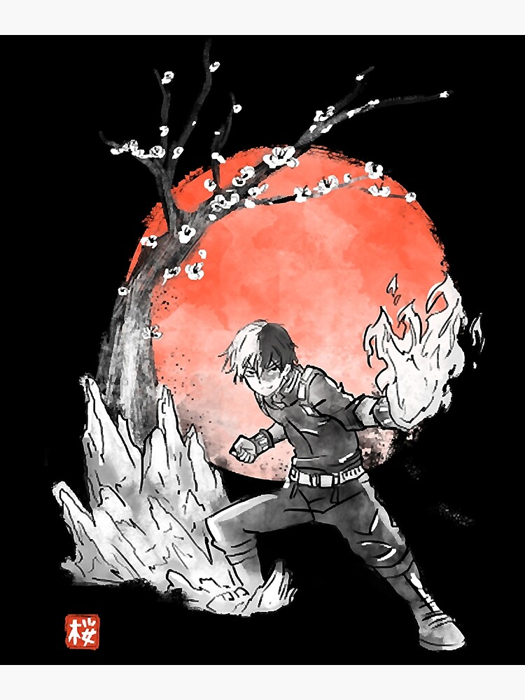 "Todoroki at sakura tree" Art Print by sKittell90 | Redbubble