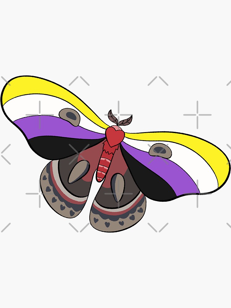 "Non Binary Moth Pride" Sticker for Sale by XerkSeesalI | Redbubble