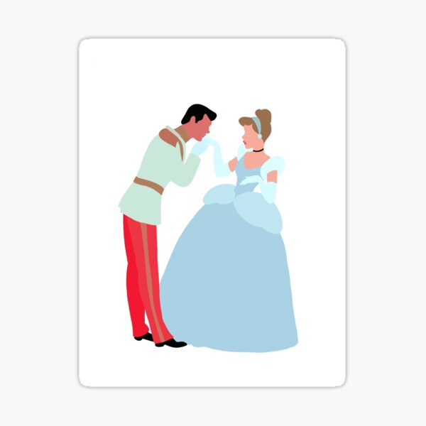 "Cinderella and Prince Charming" Sticker for Sale by Madison Talbot ...