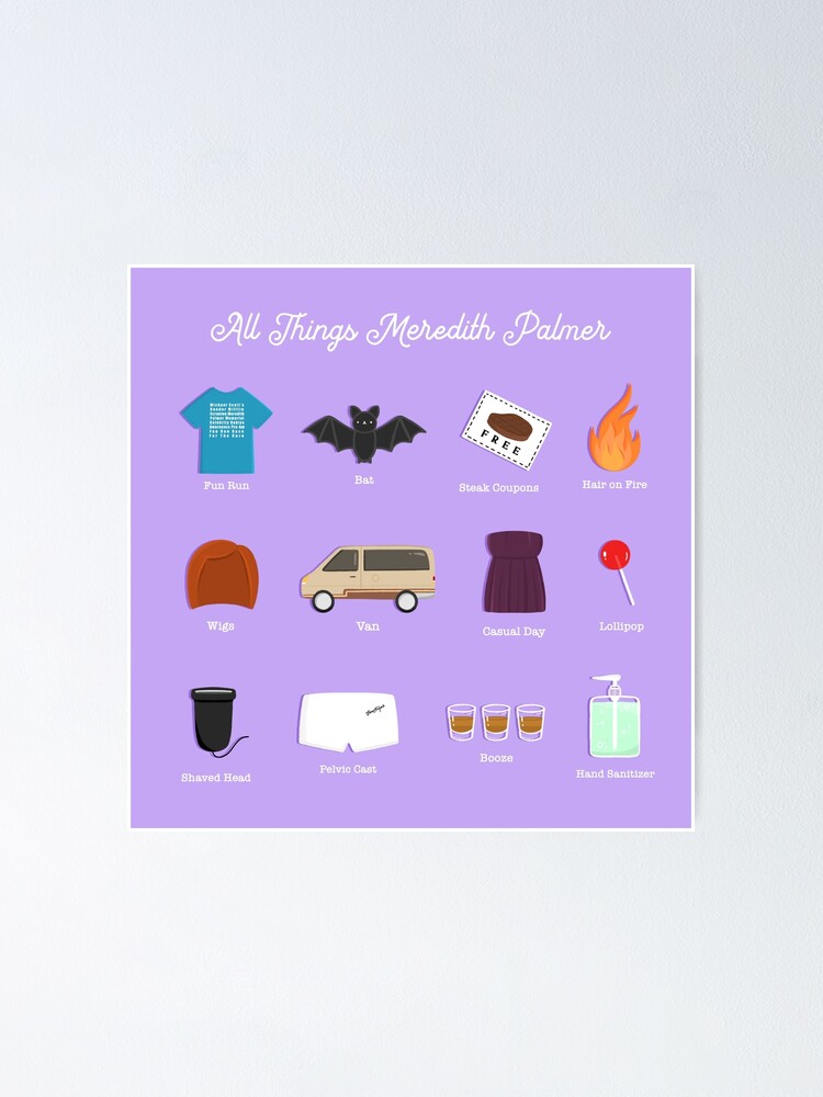 "The Office All Things Meredith Palmer" Poster by cutermelon | Redbubble