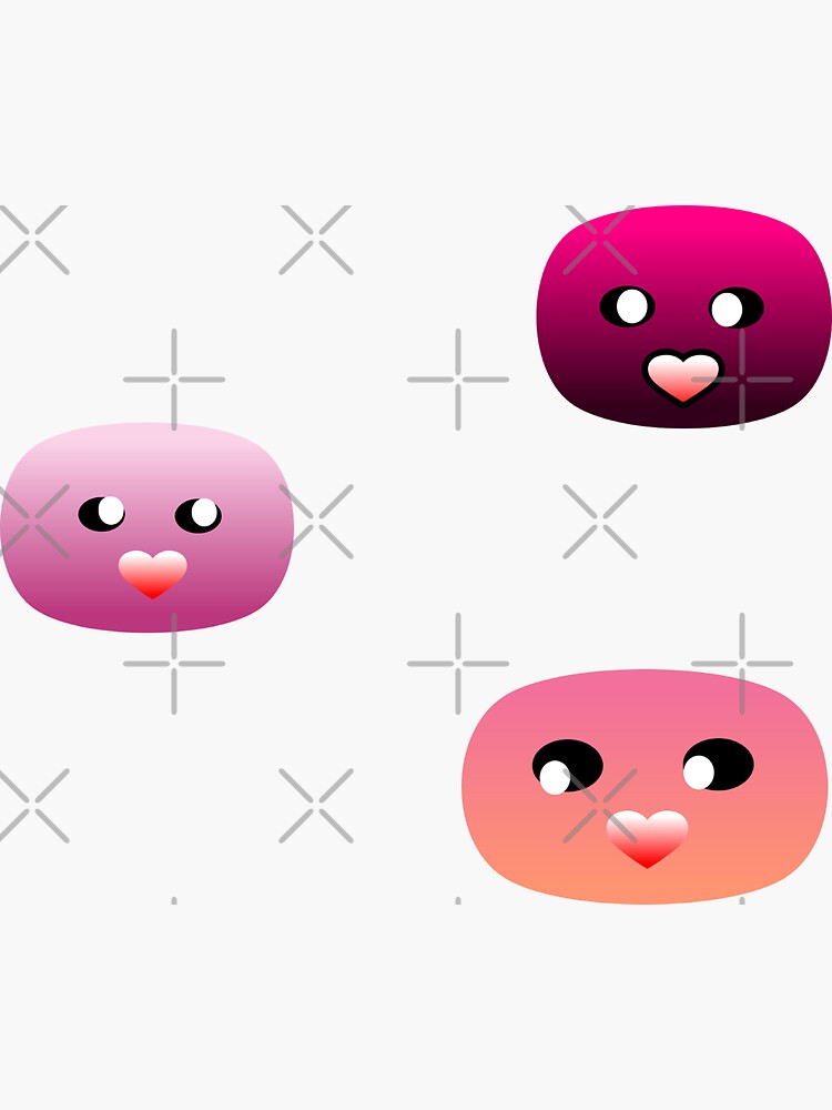 "CUTE PINK MOCHI STICKER PACK " Sticker for Sale by RetroPlaceee ...