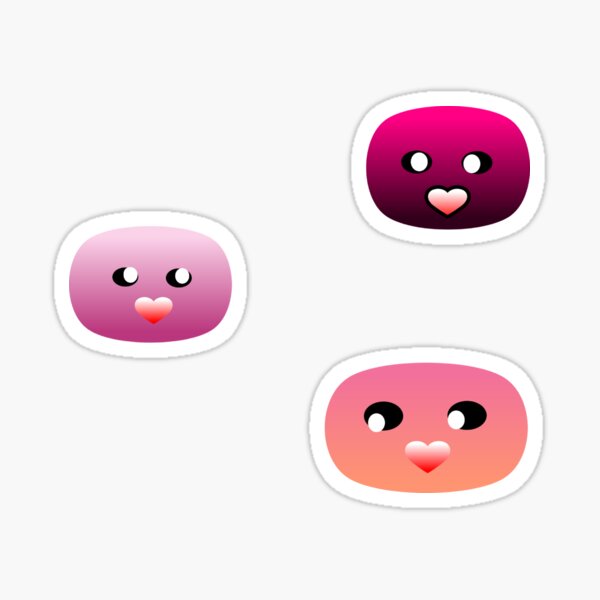 "CUTE PINK MOCHI STICKER PACK " Sticker for Sale by RetroPlaceee ...
