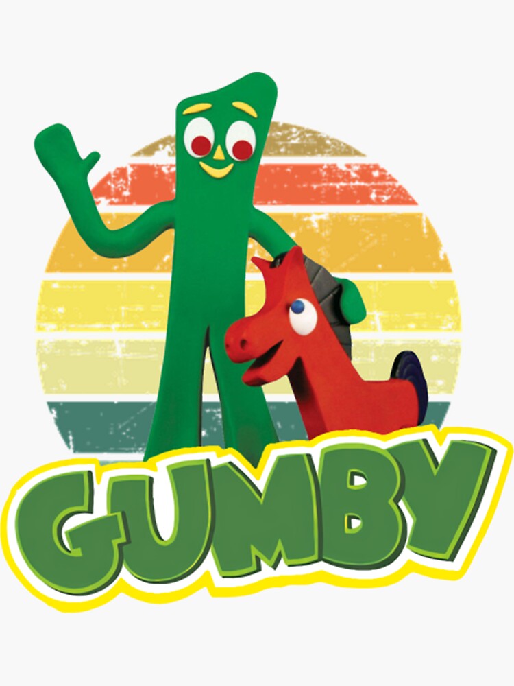 "Gumby And Pokey " Sticker for Sale by AlvordApparel | Redbubble