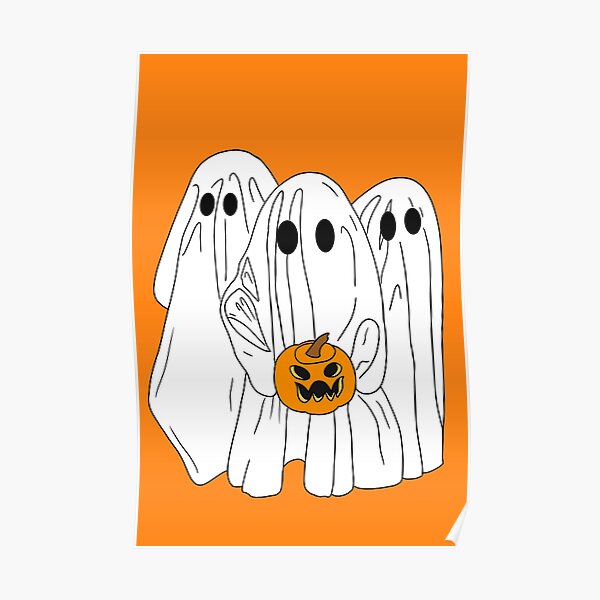 "Spooky Sheets 2" Poster for Sale by sticksandskulls | Redbubble