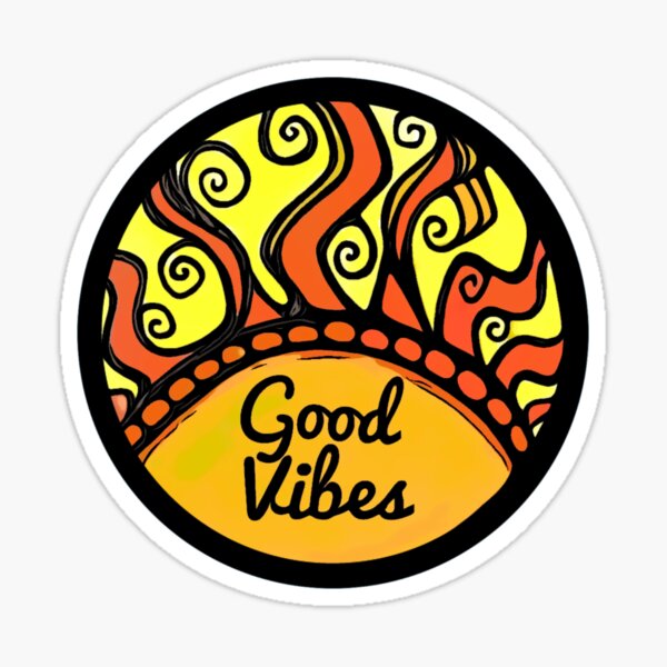 "Good Vibes Sun" Sticker for Sale by Jenymarsart | Redbubble