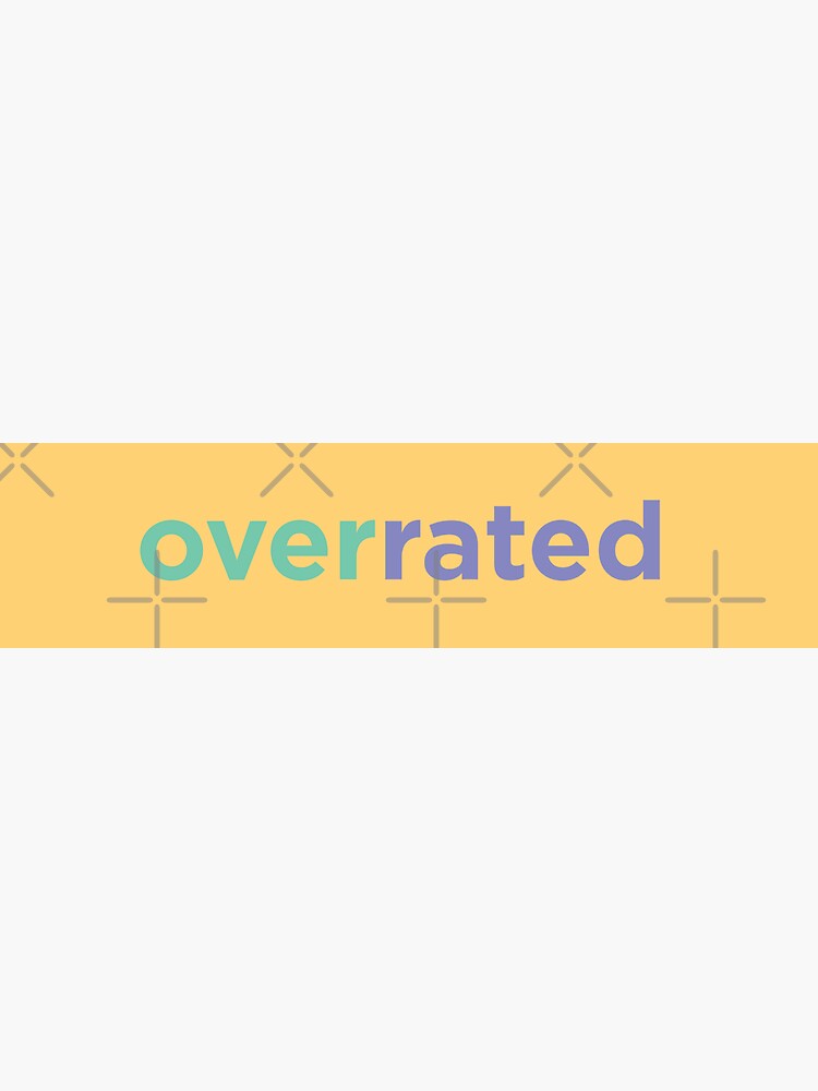 "overrated | box logo edition" Sticker for Sale by 3005Garments | Redbubble