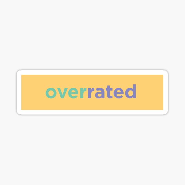 "overrated | box logo edition" Sticker for Sale by 3005Garments | Redbubble