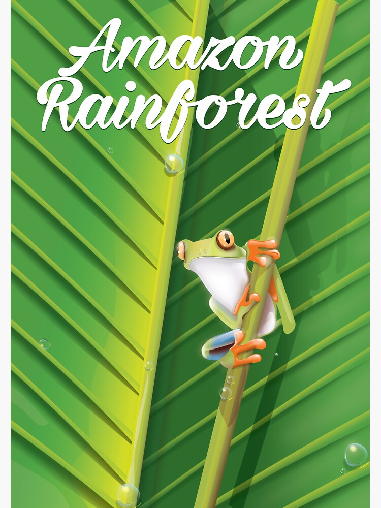 "Amazon Rainforest poster" Sticker by vectorwebstore | Redbubble