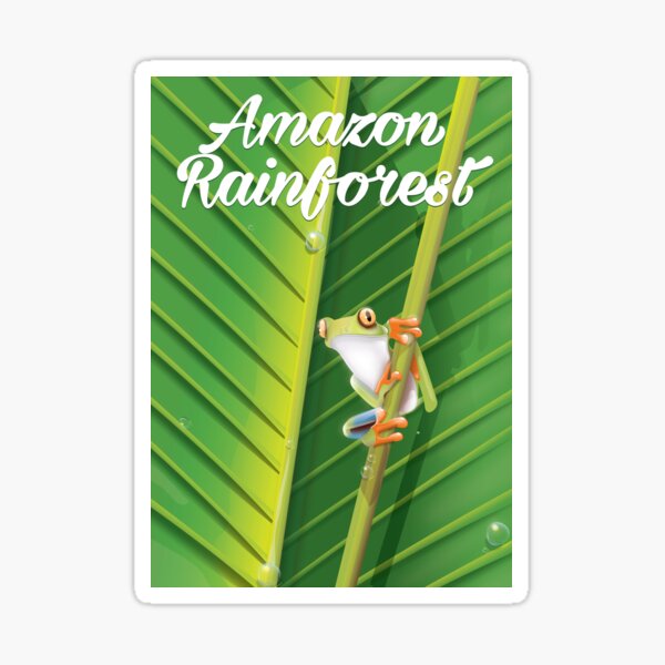 "Amazon Rainforest poster" Sticker by vectorwebstore | Redbubble