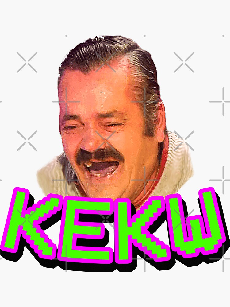 Pegatina «KEKW twitch emote diseño de píxeles» de therustyart | Redbubble