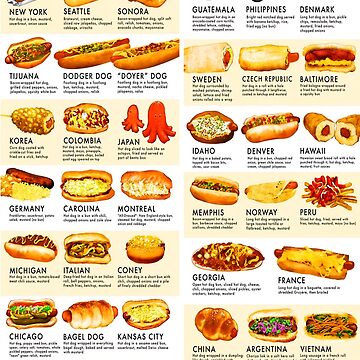 "The Best Ultimate Hot Dog Style Guide" Apron for Sale by jsncldia ...