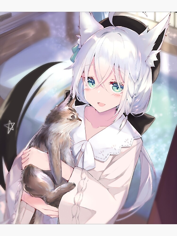 "Kawaii Anime Neko Catgirl Waifu Anime Girl Kawaii Cat " Art Print for ...