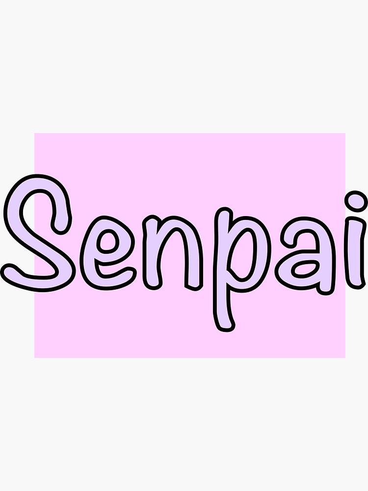 "Senpai" Sticker for Sale by BunnyBl | Redbubble