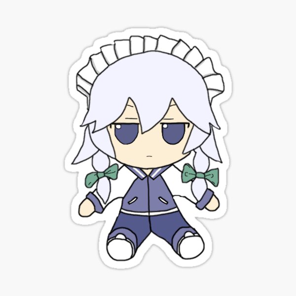 "funky sakuya izayoi fumo" Sticker for Sale by scarletfumo | Redbubble