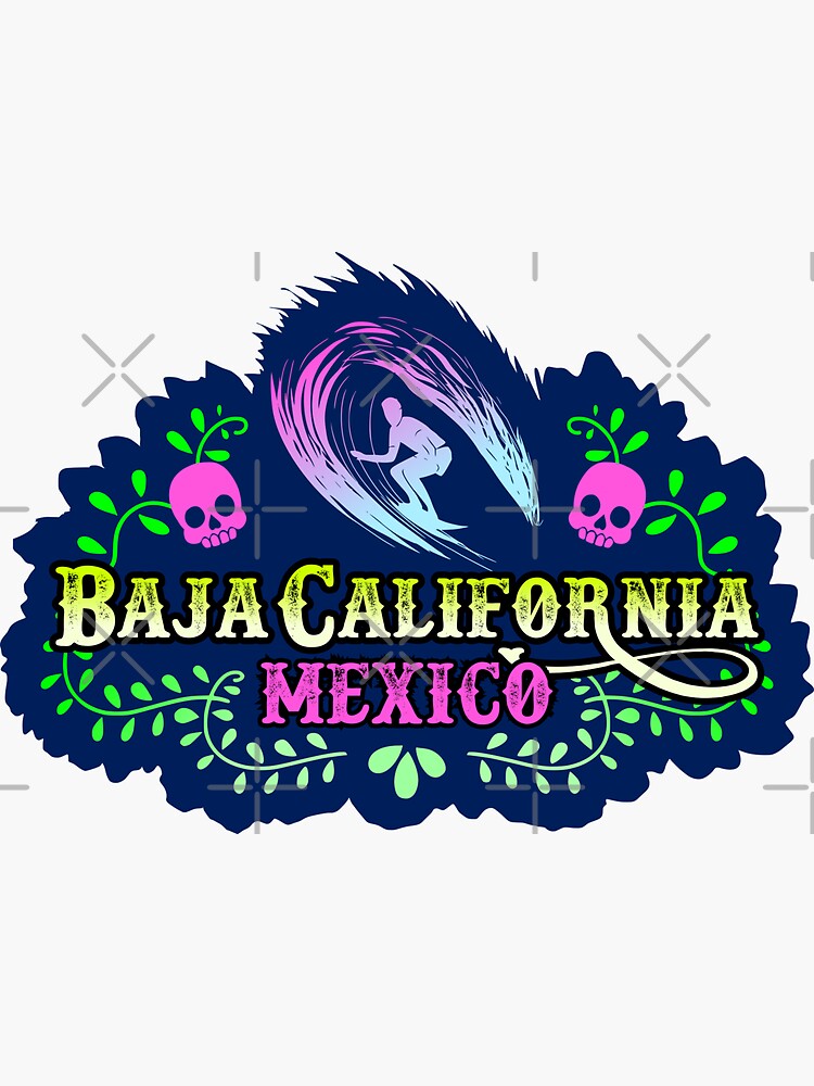 "Baja California Mexico Surfing " Sticker for Sale by Kiwidom | Redbubble