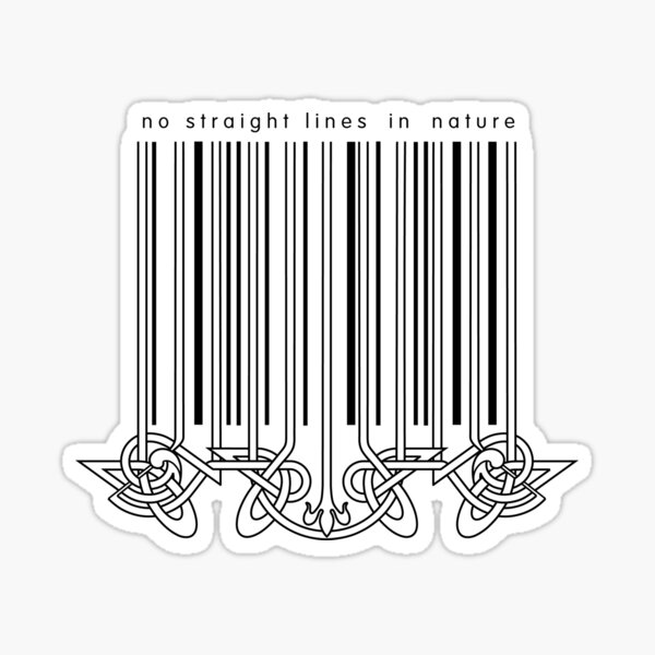 No Straight Lines In Nature Sticker By Burrowsimages Redbubble 