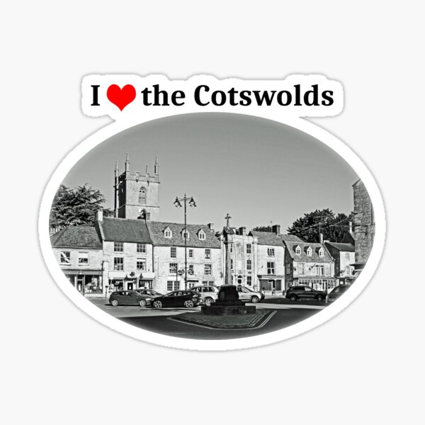 "I Love the Cotswolds (Stow on the Wold Market Place)" Sticker by ...